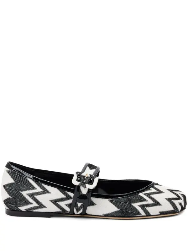 Missoni Zigzag-pattern Ballerinas