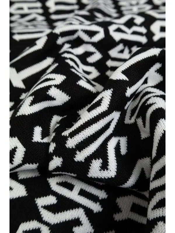 Versace Intarsia Knit-logo Scarf
