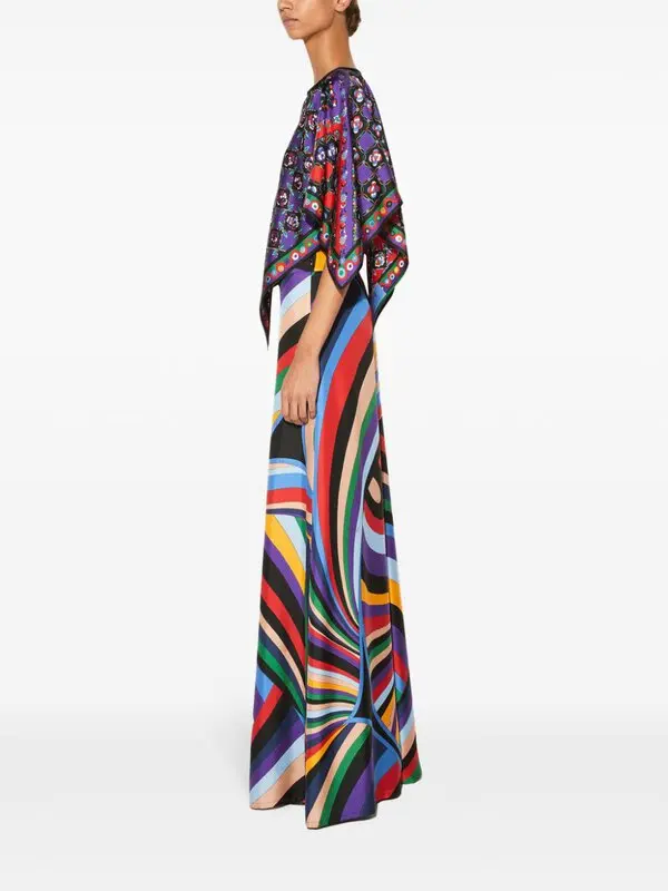Emilio Pucci Iride-print Silk Trousers - Purple