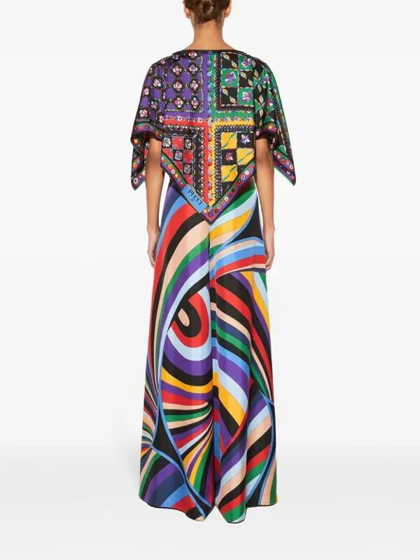 Emilio Pucci Iride-print Silk Trousers - Purple