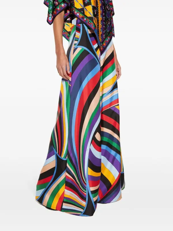 Emilio Pucci Iride-print Silk Trousers - Purple