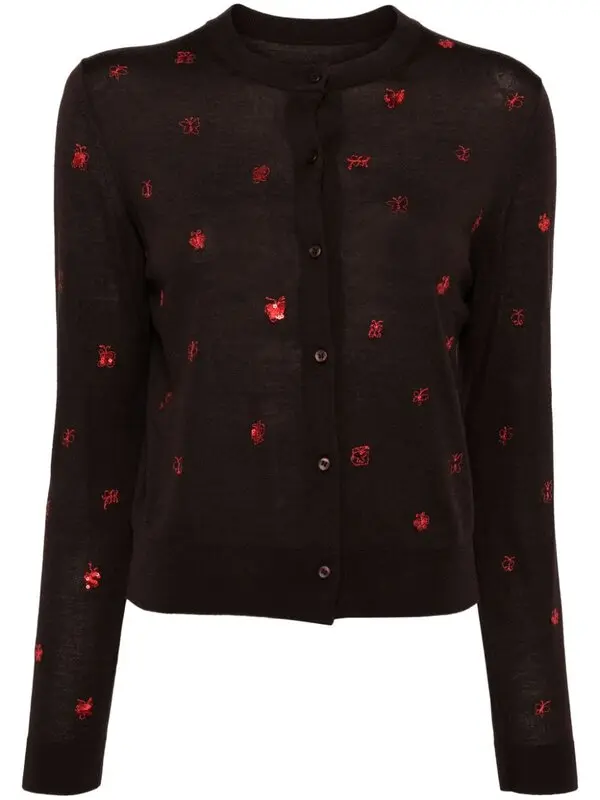 JNBY Sequined Butterfly-embroidered Cardigan