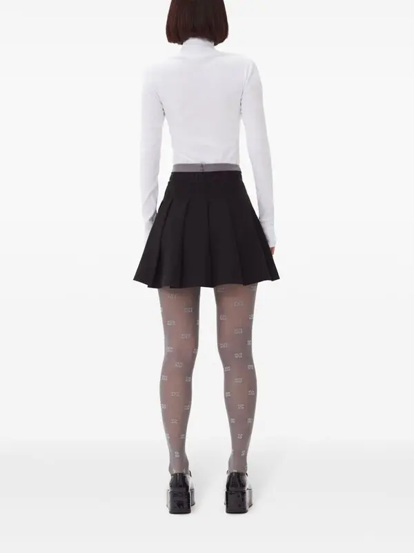 GANNI Light Twill Pleated Mini Skirt
