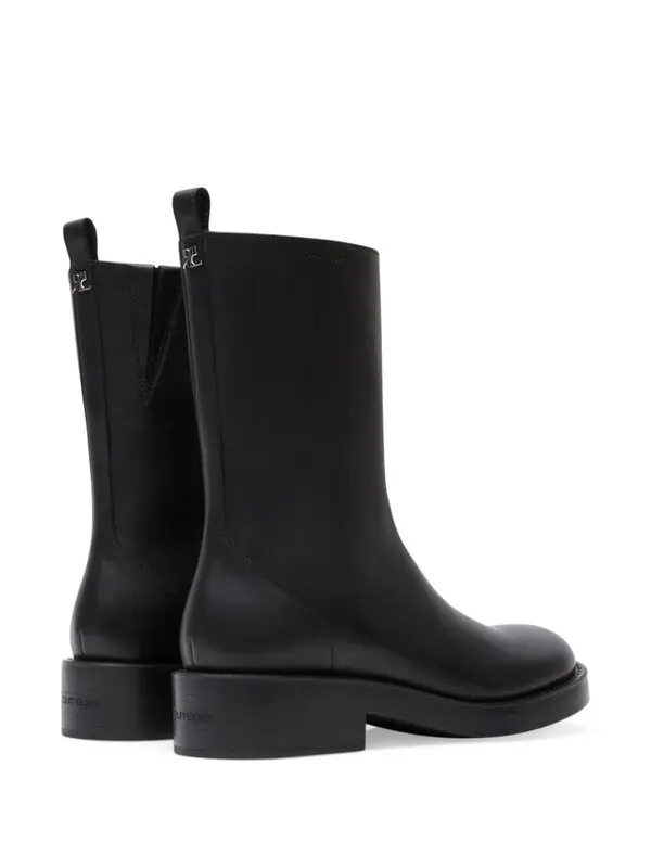 COURREGES Rider Leather Boots - Black