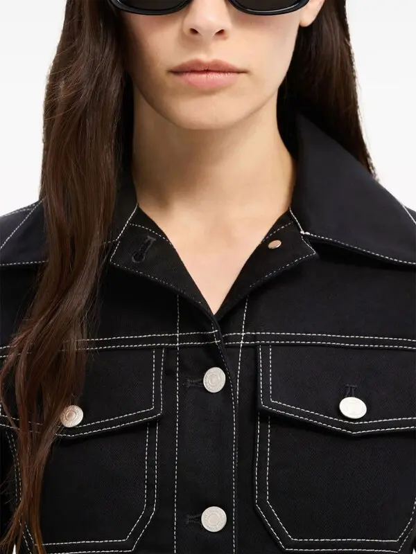 COURREGES Topstitched Denim Trucker Jacket