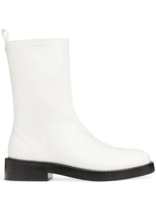 COURREGES Rider Leather Boots - White