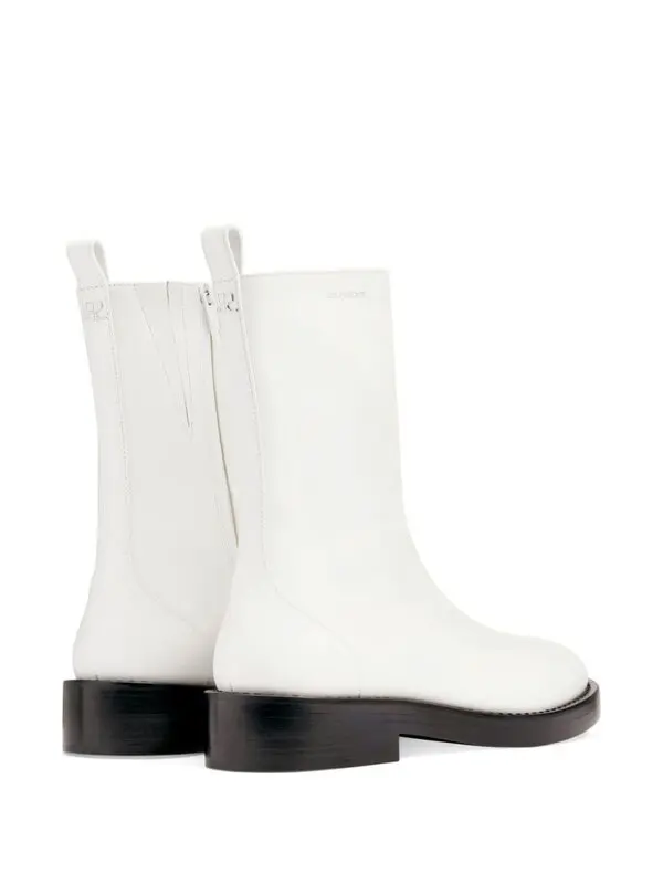 COURREGES Rider Leather Boots - White