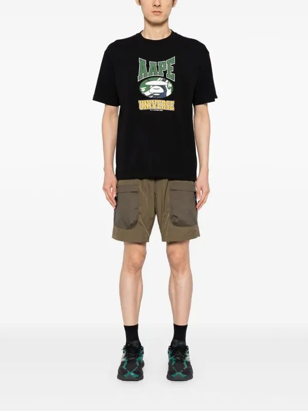 AAPE BY *A BATHING APE Moonface Logo College T-shirt - Black