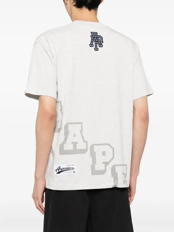 AAPE BY *A BATHING APE Moonface Logo Printed Short Sleeve Tee