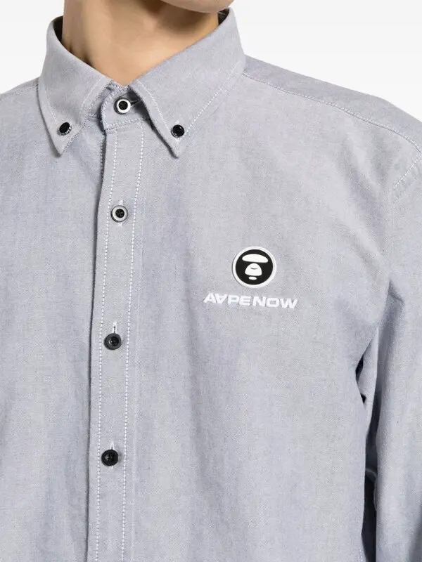 AAPE BY *A BATHING APE Logo-patch Long-sleeved Shirt