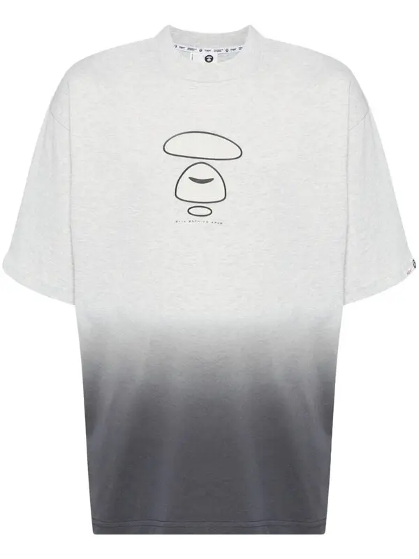 AAPE BY *A BATHING APE Moonface-print T-shirt - Grey