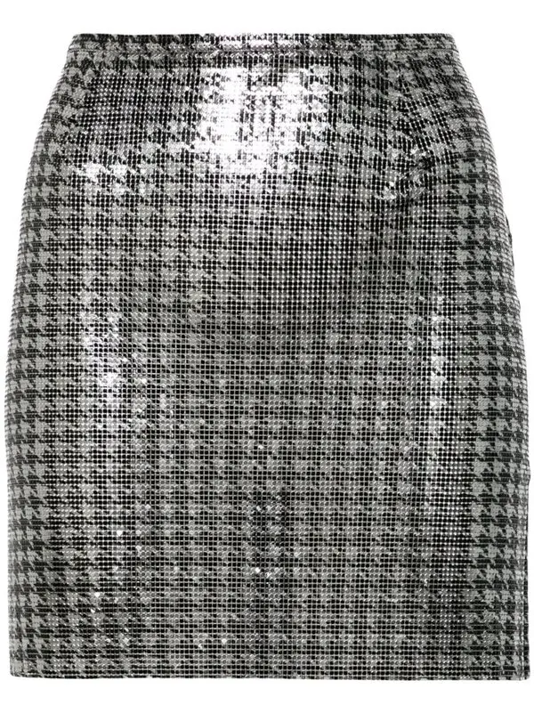 Rabanne Houndstooth Mini Skirt