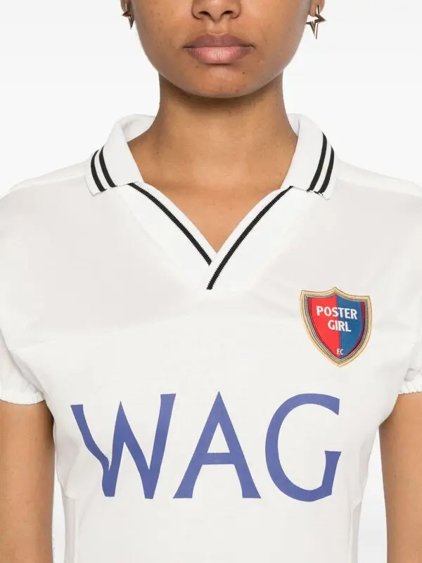 Poster Girl Wag Football Shirt Dress - White | Editorialist