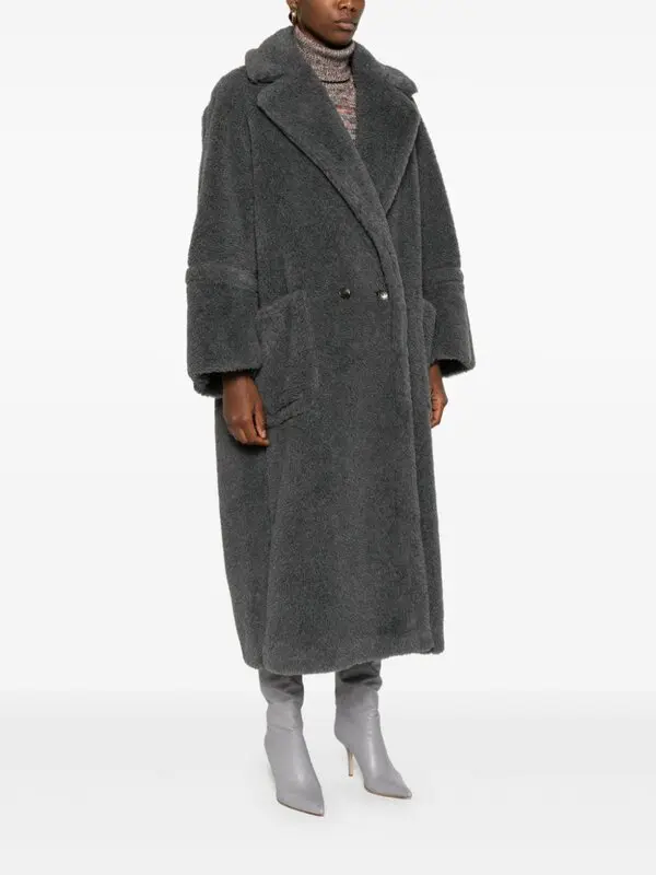 Max Mara Kadiak Faux-fur Coat - Grey