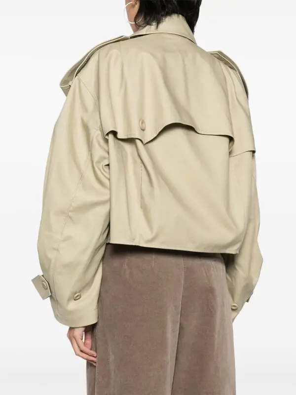 JNBY Single-breasted Cotton Coat - Brown