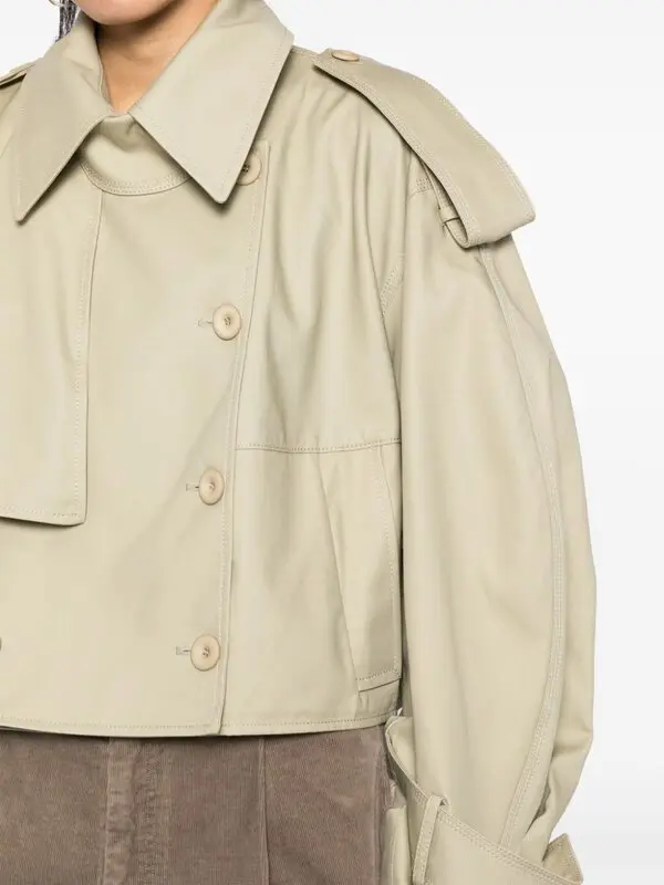 JNBY Single-breasted Cotton Coat - Brown