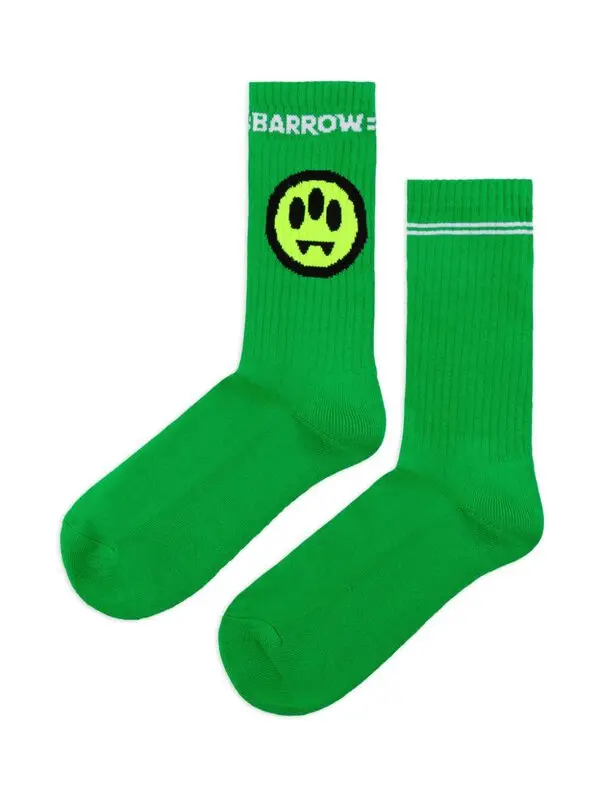 BARROW Logo-intarsia Ribbed Socks