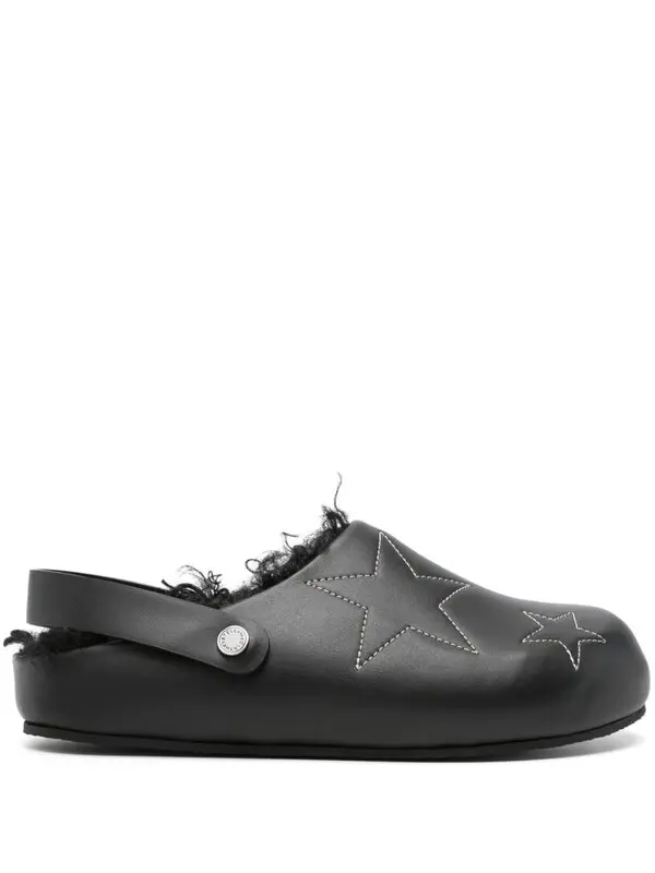 Stella McCartney Star-stitched Slippers - Black
