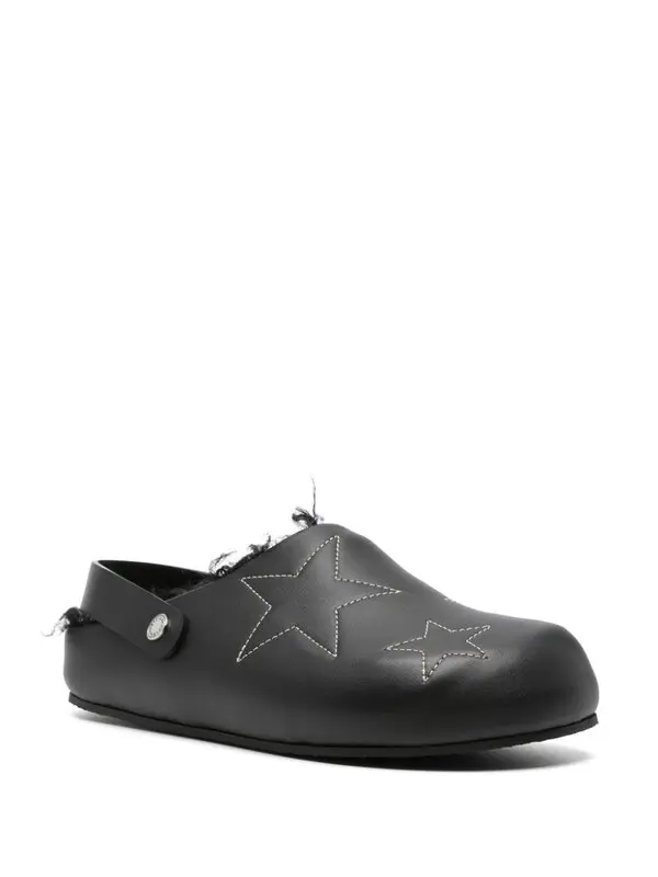 Stella McCartney Star-stitched Slippers - Black