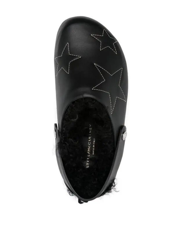 Stella McCartney Star-stitched Slippers - Black