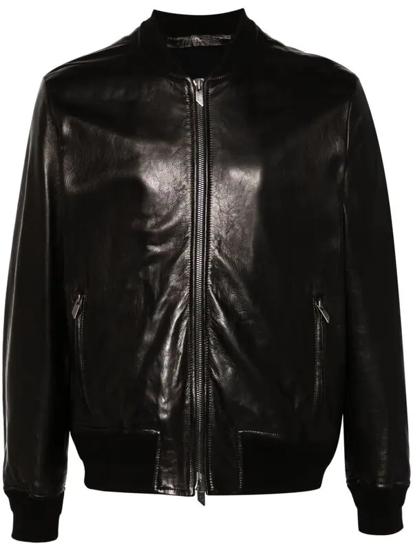 SALVATORE SANTORO Leather Bomber Jacket