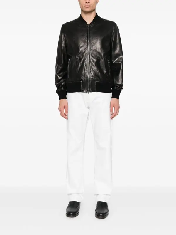 SALVATORE SANTORO Leather Bomber Jacket