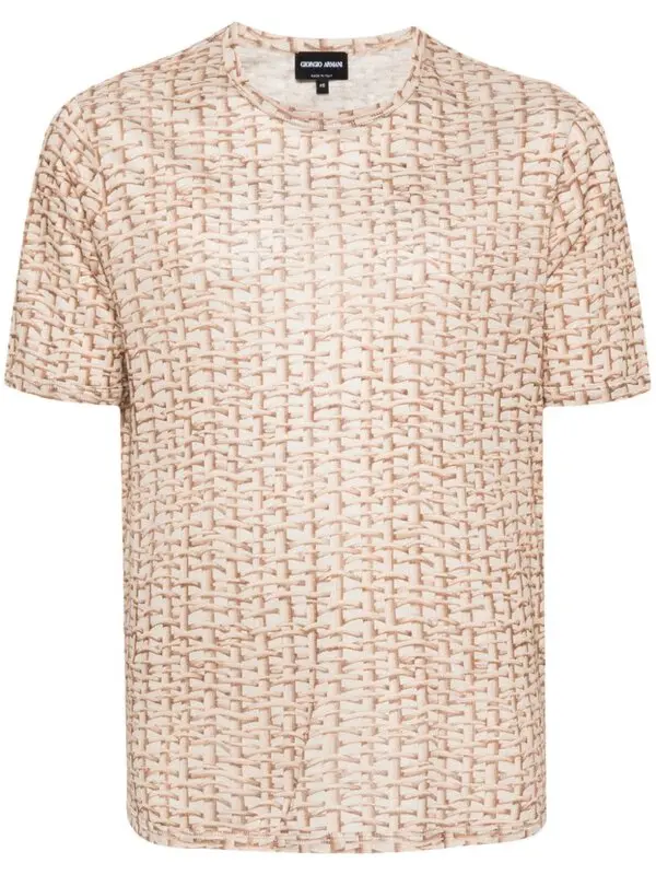 Giorgio Armani Woven-print T-shirt