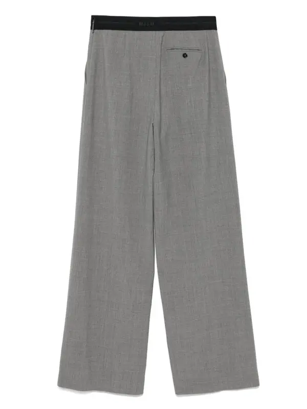 MSGM Logo-waistband Tailored Trousers