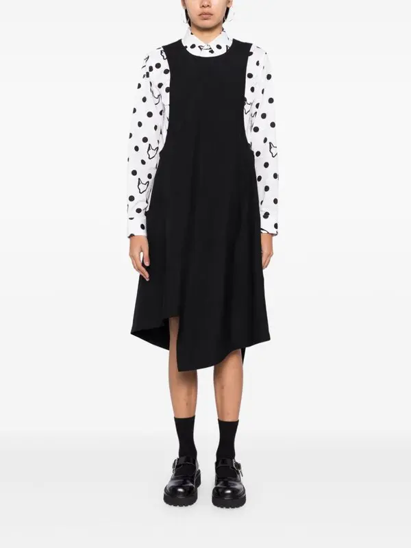 BLACK COMME DES GARÇONS Asymmetric Midi Dress