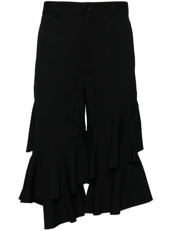 BLACK COMME DES GARÇONS Ruffle Trim Shorts