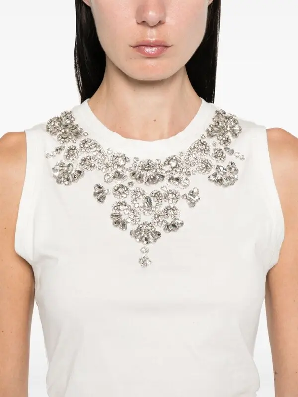 Alice + Olivia Rhinestone-embellished Tank Top