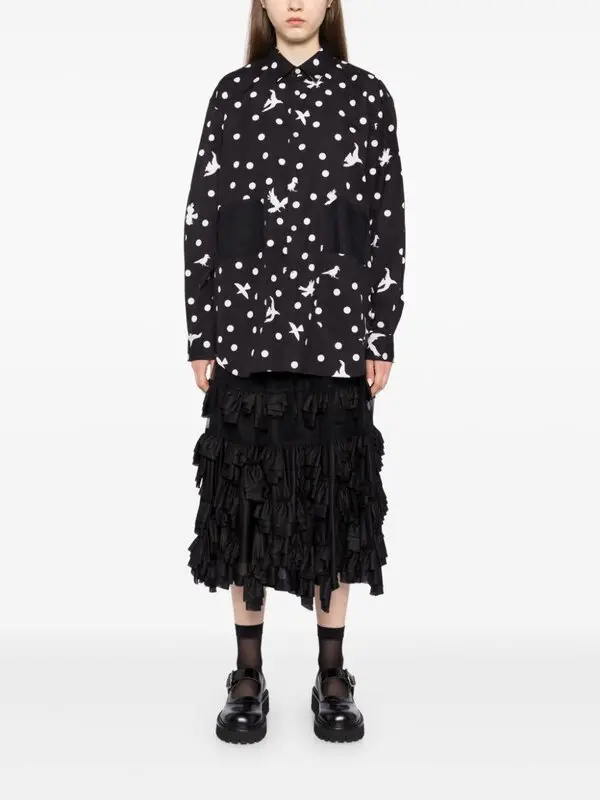 BLACK COMME DES GARÇONS Ruffled Tulle Skirt