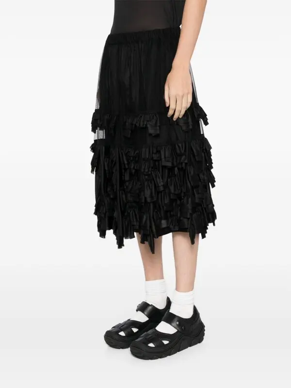 BLACK COMME DES GARÇONS Ruffled Tulle Skirt