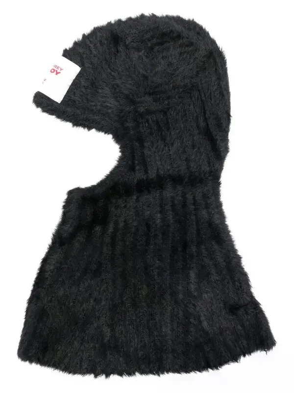 CHARLES JEFFREY Fluffy Ears Balaclava - Black