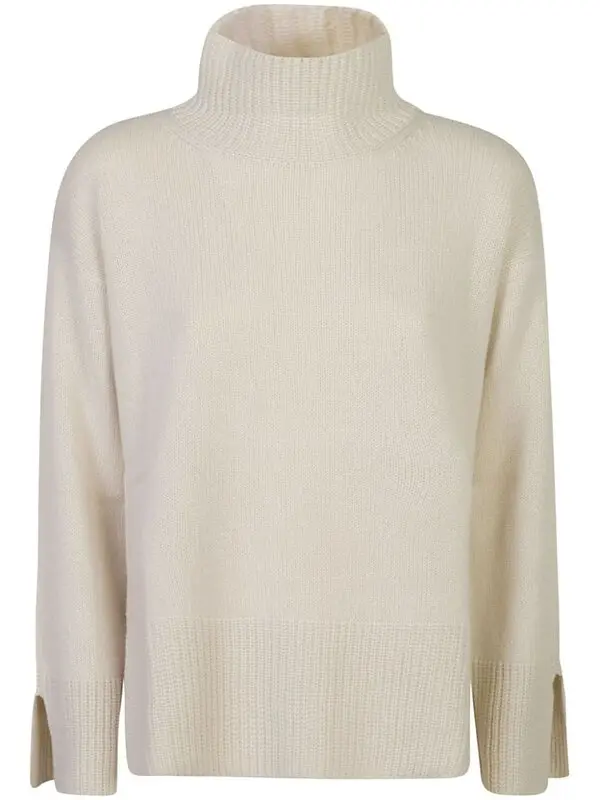 LE TRICOT PERUGIA Slit-cuff Turtleneck