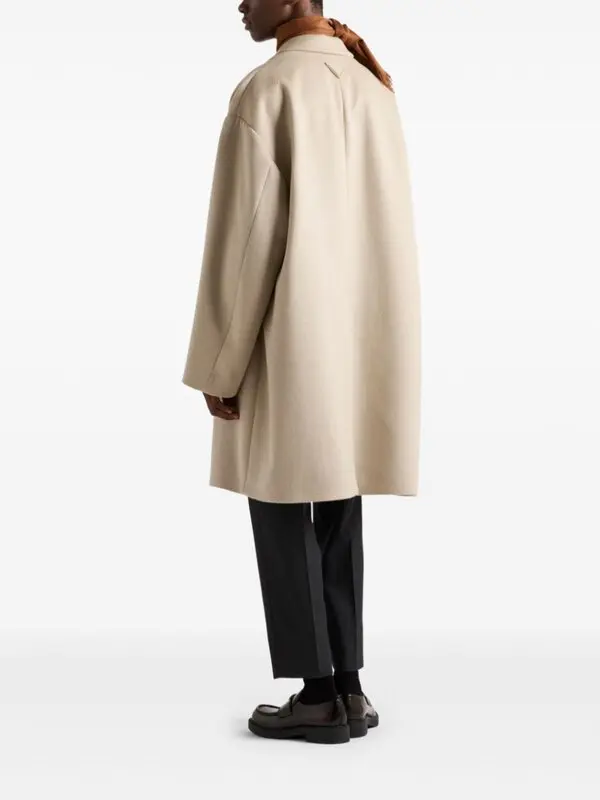 Prada Wool Coat - Neutrals