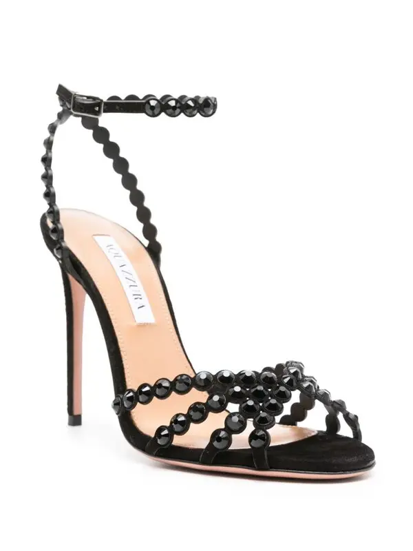 AQUAZZURA 105mm Tequila Sandals - Black