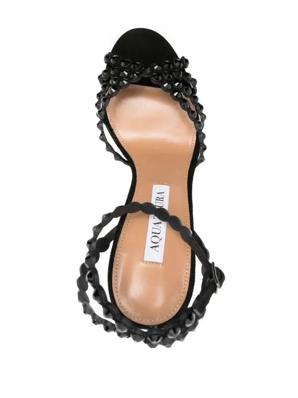 AQUAZZURA 105mm Tequila Sandals - Black