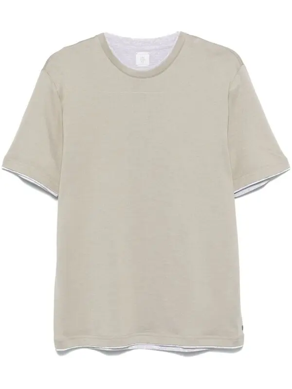 Eleventy Contrasting-border T-shirt