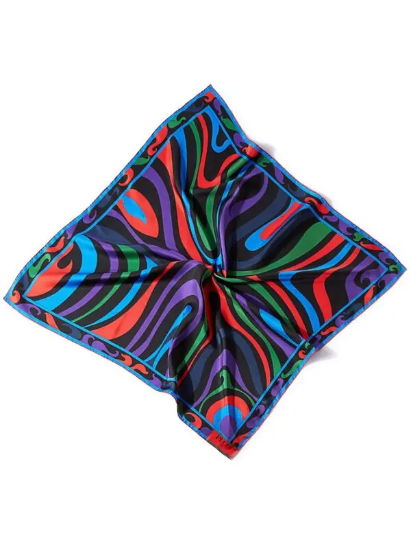 Emilio Pucci Marmo-print Silk Scarf - Purple