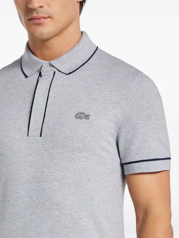 Lacoste Logo-patch Polo Shirt - Grey
