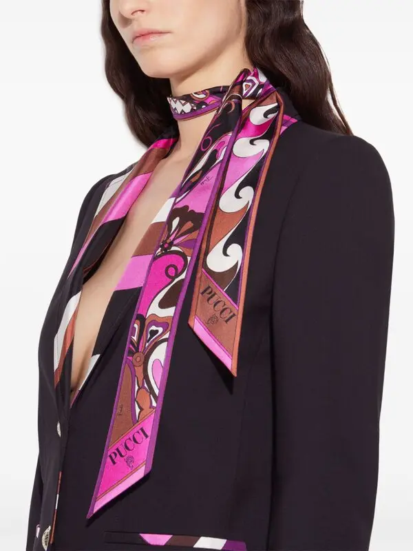Emilio Pucci : orchidee print silk bandanna Orchidee Print Silk Bandana Hat – PUCCI main image 3