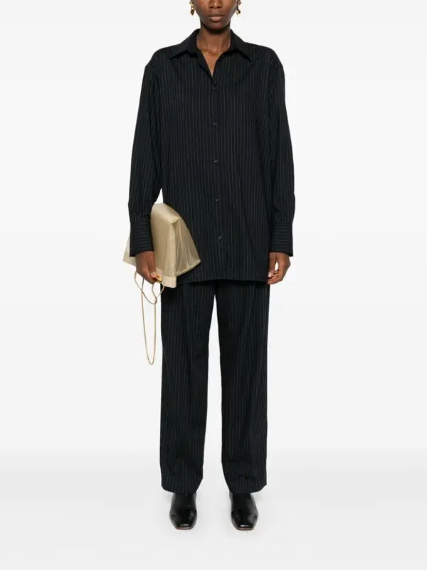 TOTEME Tailored Pinstriped Trousers - Blue