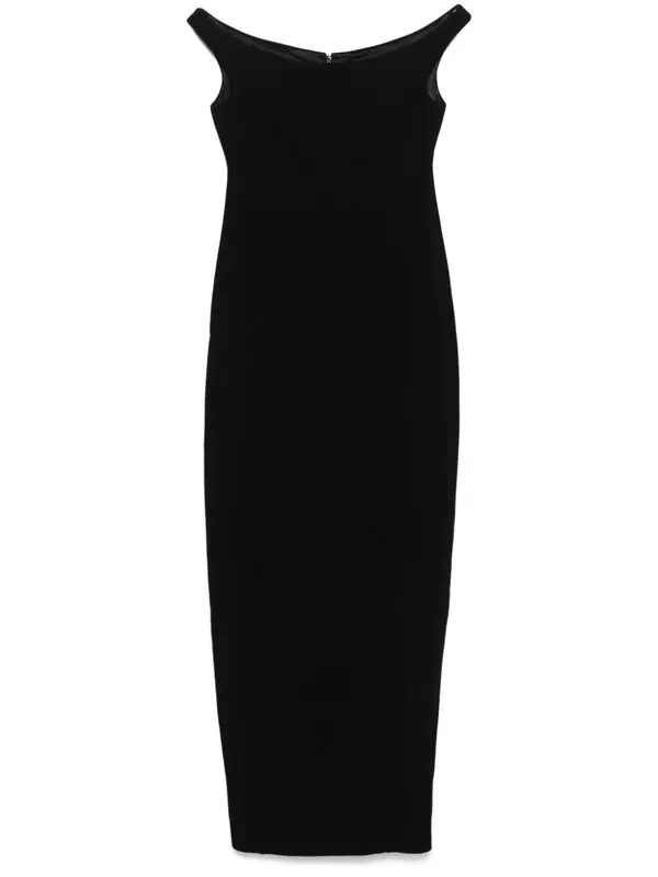 TOTEME Curved Off-shoulder Maxi Dress