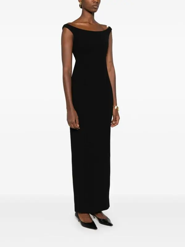 TOTEME Curved Off-shoulder Maxi Dress