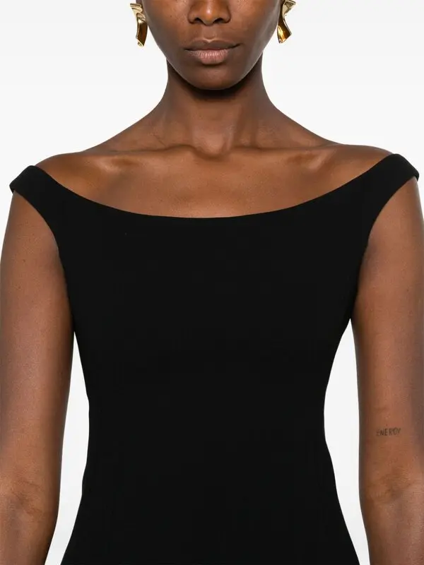 toteme off shoulder dress TOTEME - Curved Off Shoulder Mini Dress