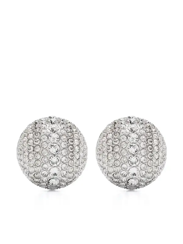 Swarovski Sublima Clip-On Earrings Silver Editorialist