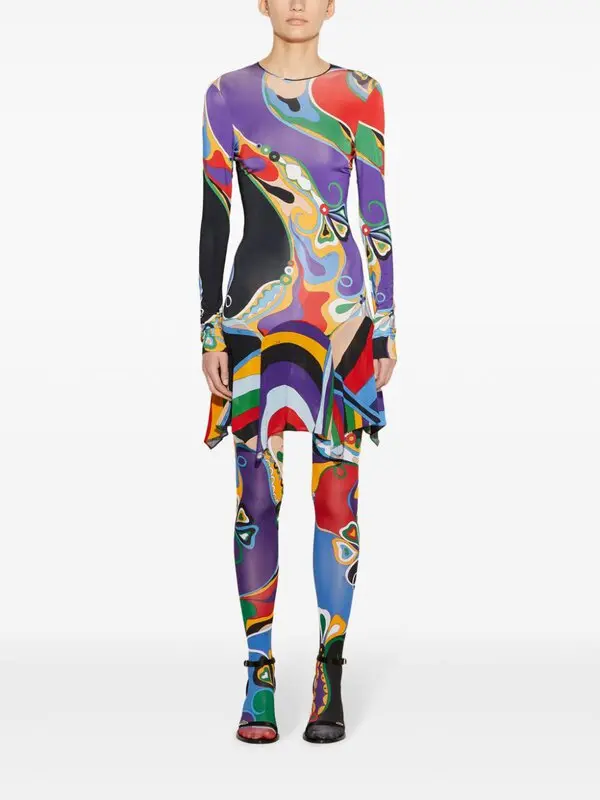 Emilio Pucci Orchidee-print Mini Dress