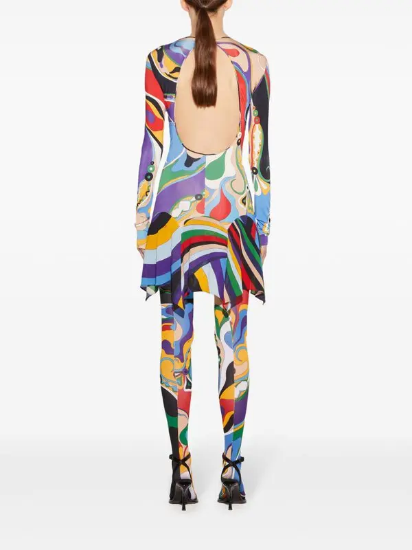 Emilio Pucci Orchidee-print Mini Dress