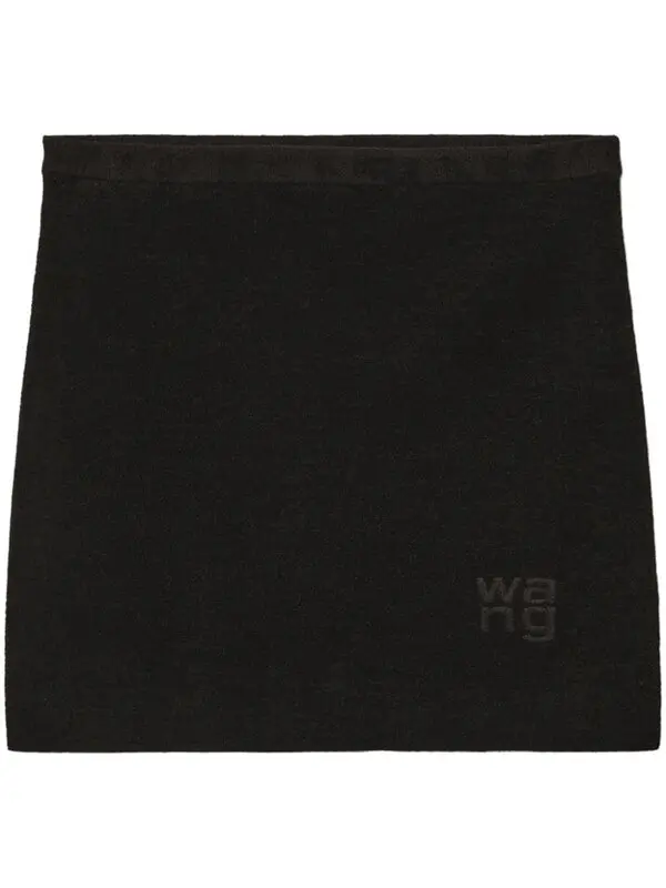 Alexander Wang Logo-embossed Mini Skirt - Black